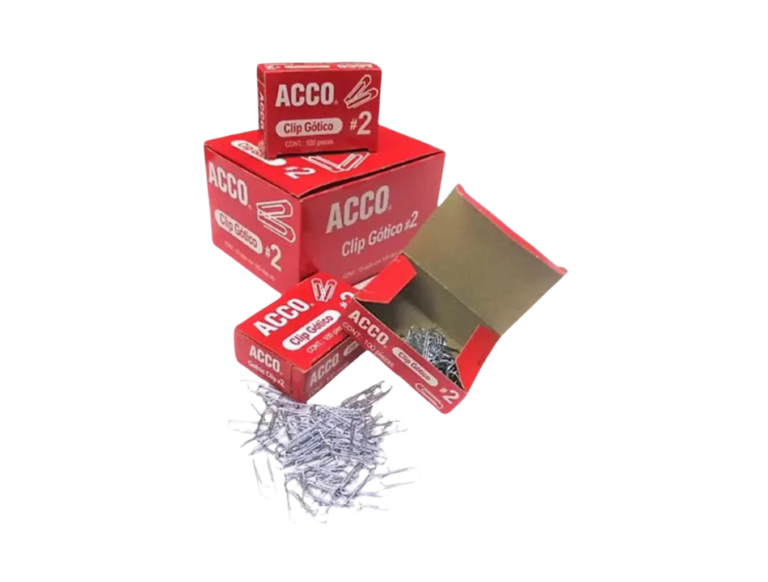 Caja con 10 cajas de Clips Góticos #2 ACCO - Tecnologia Universal Mita