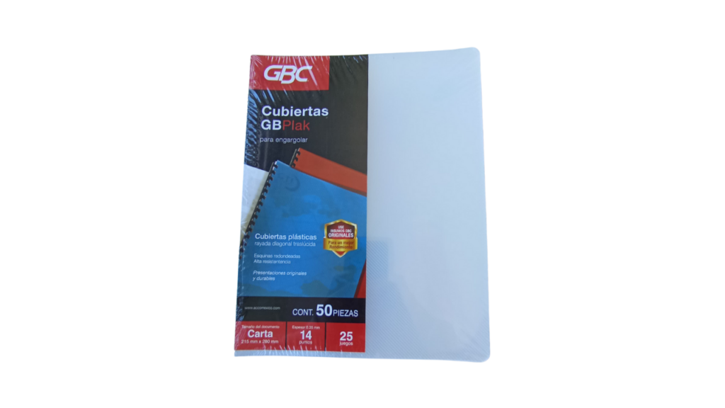 Cubiertas GBCPlak "Transparente Rayada", Tamaño Carta, 50 Piezas ...